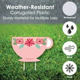 Big Dot of Happiness Floral Let's Par-Tea - Yard Sign and Outdoor Lawn ...