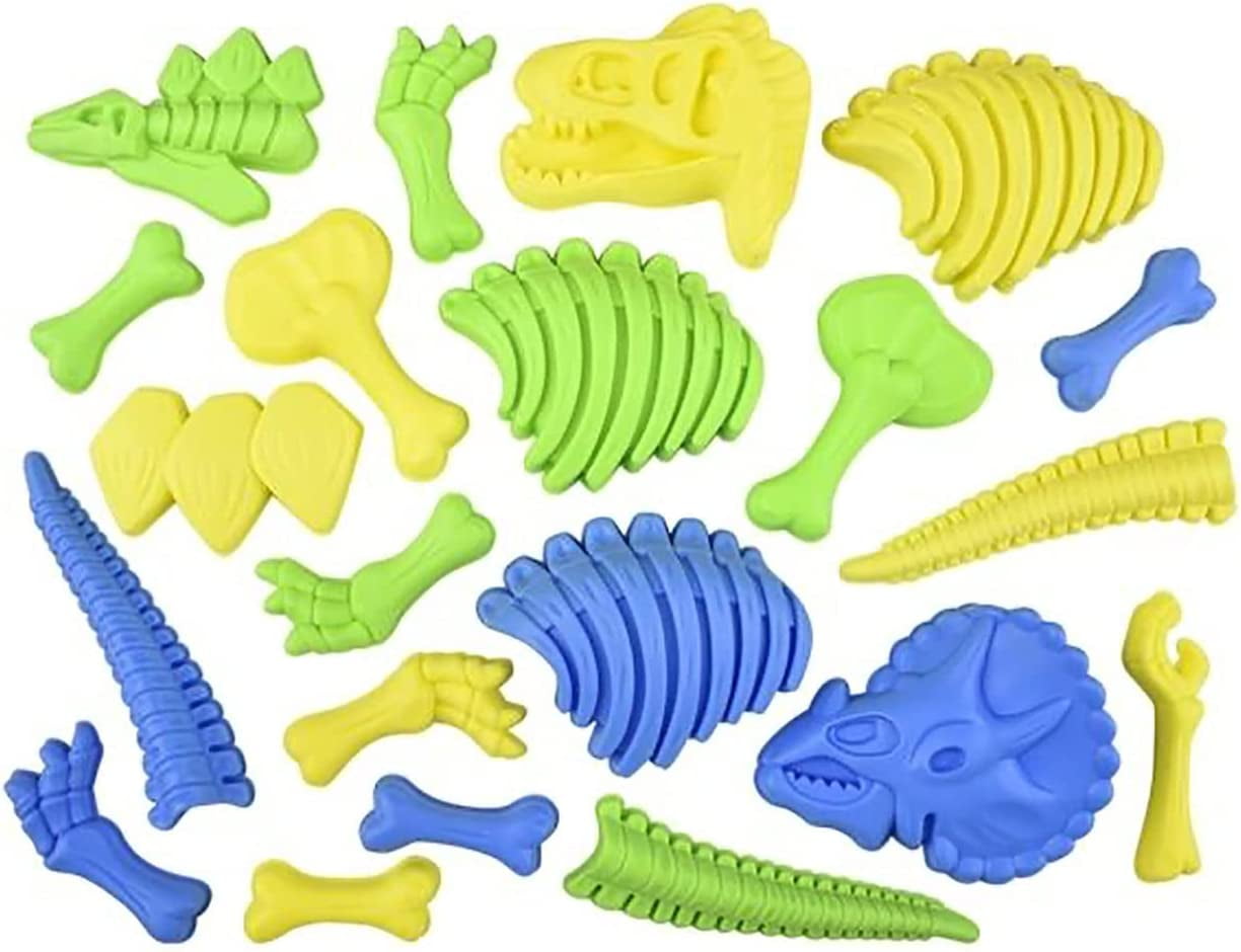 21 Piece Dinosaur Bones Sand Mold Beach Set - Sand Castle Set with Dino ...