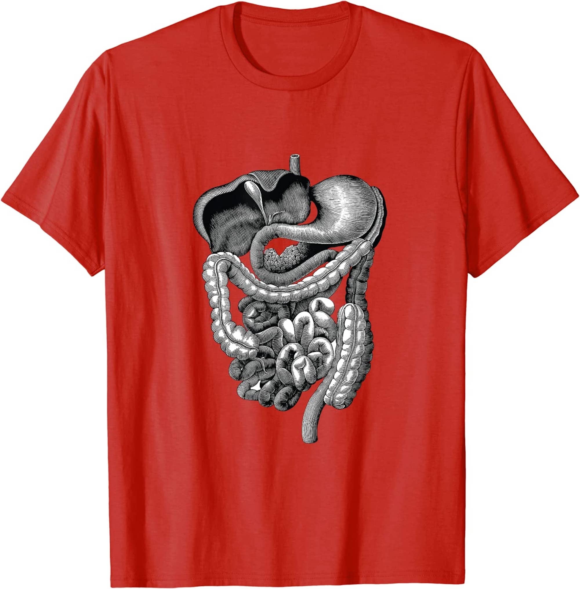 Human Internal Organs Liver Intestine Stomach Body Anatomy T-Shirt ...