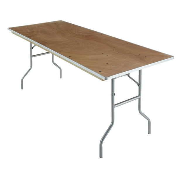 Iceberg Plywood Banquet Folding Table, 30"x96", Natural - Walmart.com ...
