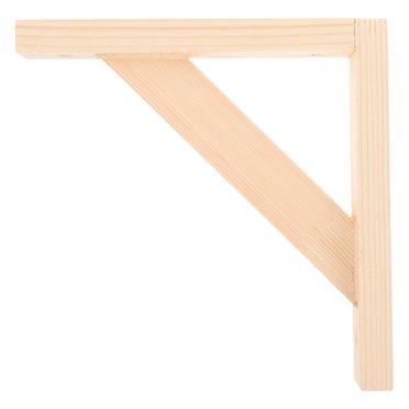 BESTONZON Triangle Wood Shelf Bracket Wooden Floating Shelf Support ...