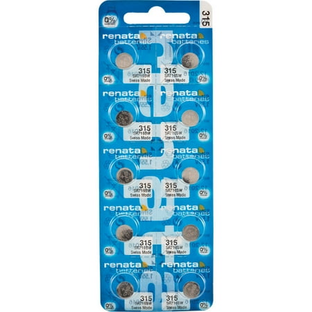 10 x Renata Swiss 315 Watch Batteries, 0% MERCURY equivilate SR716SW ...