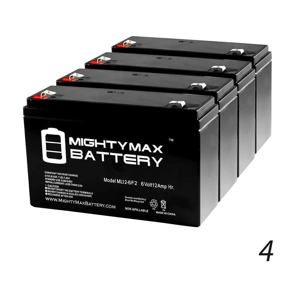 6V 12AH F2 Replacement Battery for Streamlight Litebox SL40 - 4 Pack ...
