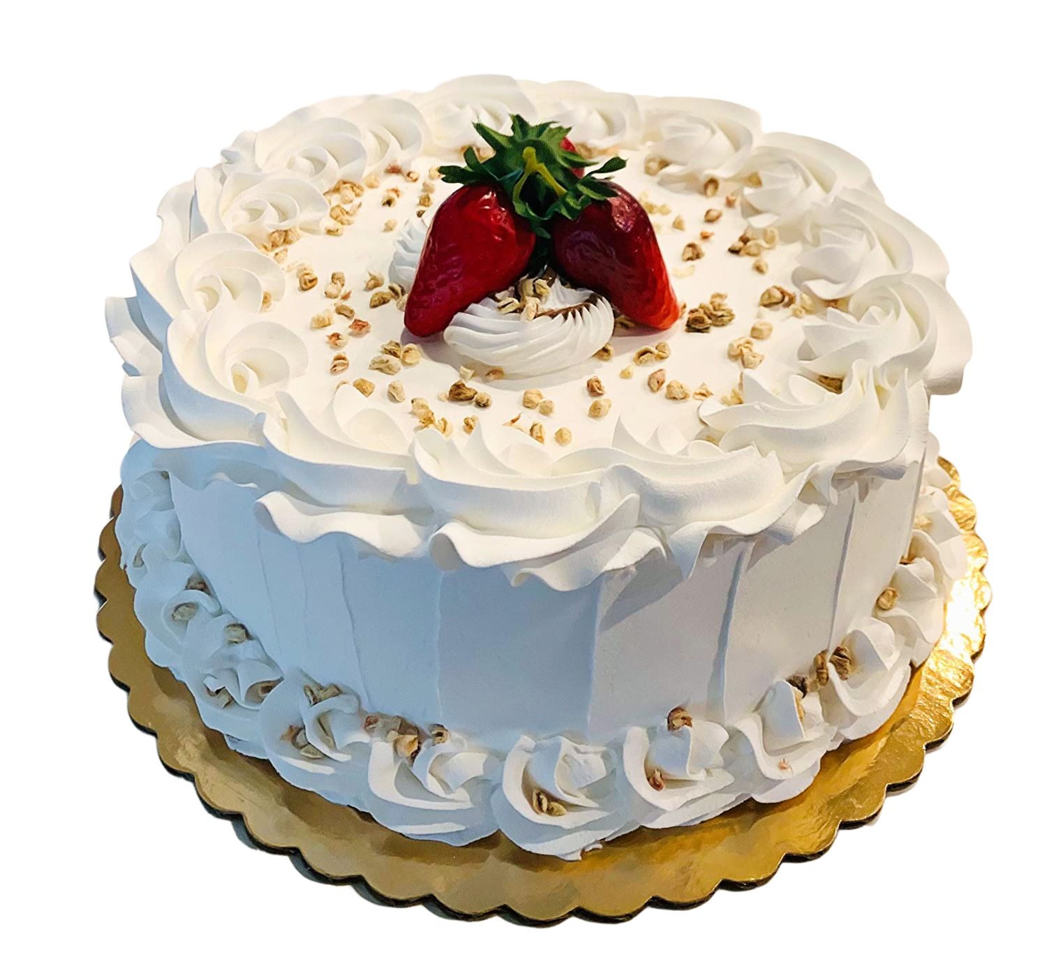 DEZICAKES Fake Cake Vanilla Strawberry Fake Cake Display Faux Cake ...