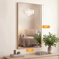 Elegant 24" Rectangular Vanity Mirror with Gold Brushed Aluminum Frame ...