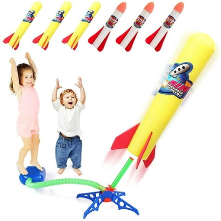 Rocket Launcher Toy, 3 LED & 3 Foam Rockets and Toy Air Rocket Launcher ...