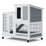 "Magshion 36"" Mobile Rabbit Hutch, Indoor Guinea Pig, Rat, Hamster ...