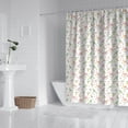 Basics Bathroom Shower Curtain, Water Resistant Fabric with Grommets ...