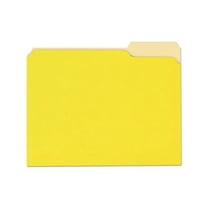 Office Standard Yellow Interior File Folders, 1/3-Cut Tabs, Letter Size ...