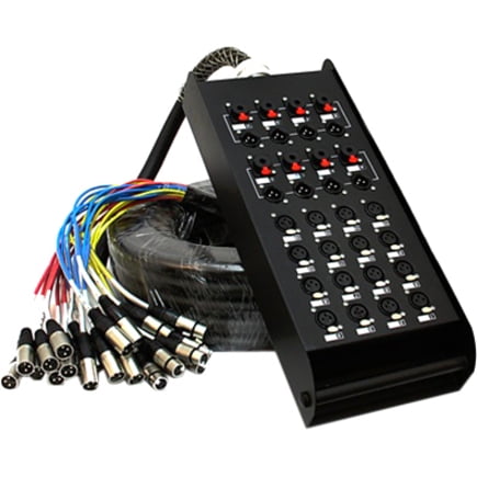 Seismic Audio SAXQ-16x8x50, 16 Channel 50' Snake Cable (XLR & TRS ...