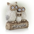 Alpine Corporation 16" Solar Owl Welcome Outdoor Statue - Walmart.com