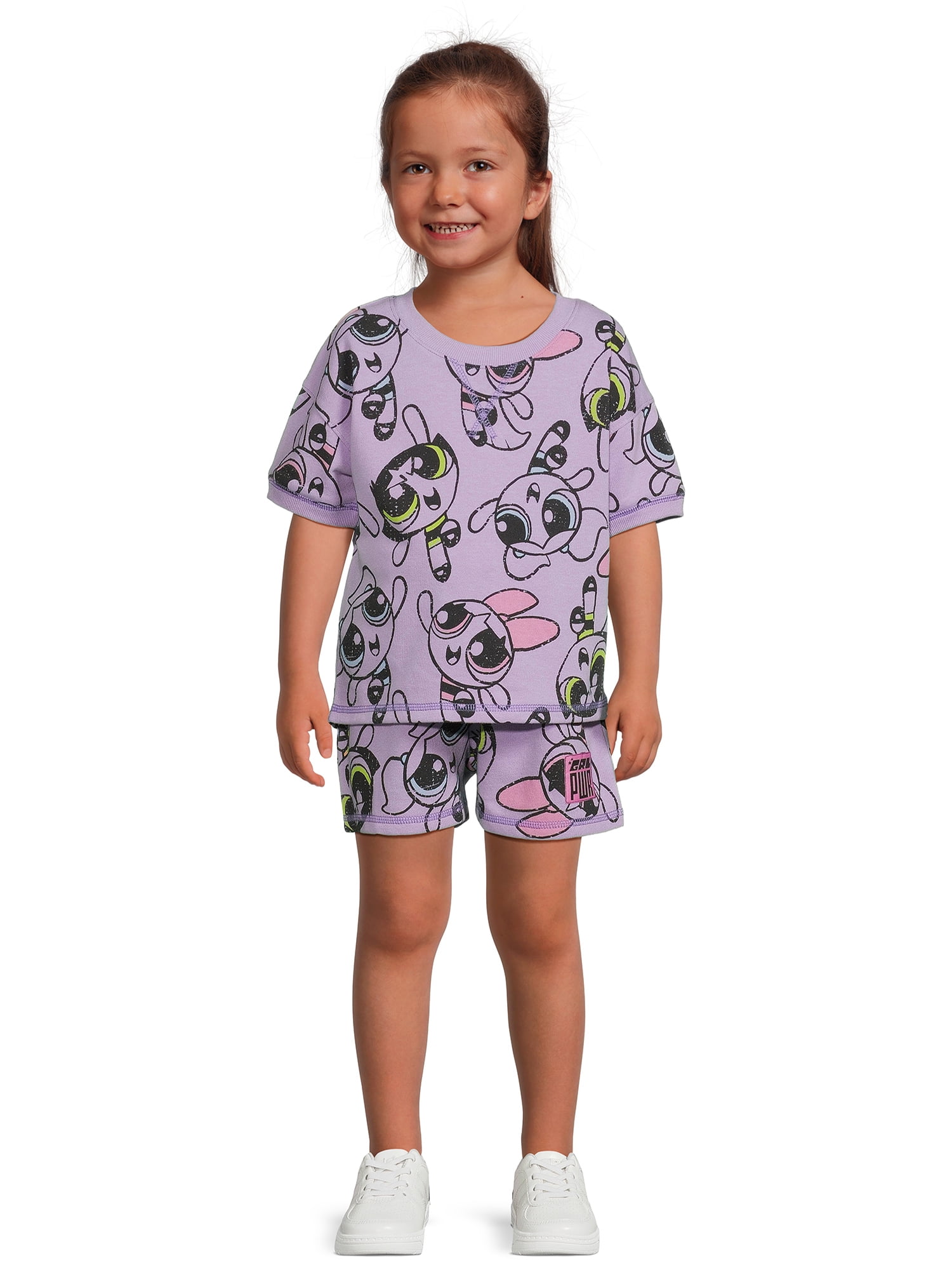 Powerpuff Girls Toddler Girls Tee and Shorts Set, 2-Piece, Sizes 12M-5T ...
