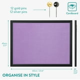 Navaris Framed Fabric Bulletin Board - 18 x 24 inches Plush Jewelry ...