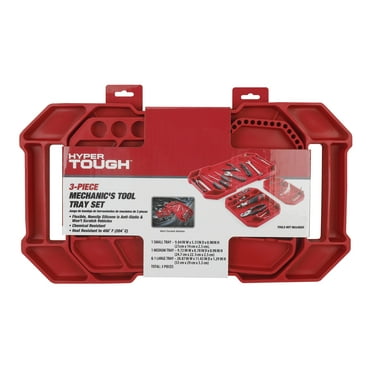 Hyper Tough 16-inch Toolbox, Plastic Tool and Hardware Storage, Black ...