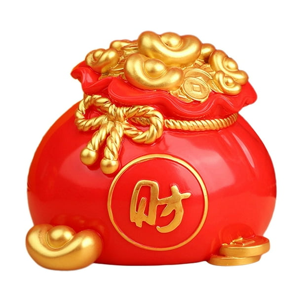 GROWTH TANK Lucky Bag Figurine Lucky Piggy Bank Statue for Office TV ...