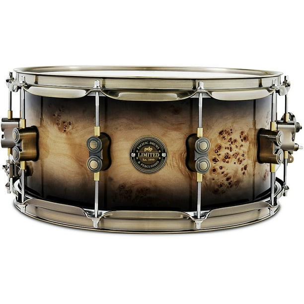 PDP by DW Limited Mapa Burl Snare Drum 14 x 5.5 in. Black Burst ...