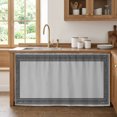 Black Retro Greek Key Cabinet Curtains 28"W x 51"L,Dustproof Sink Skirt ...