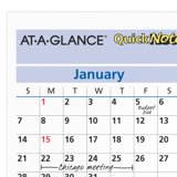 AT-A-GLANCE QuickNotes 2025 Reversible Erasable Monthly Yearly Wall ...
