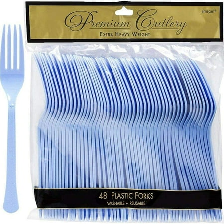 Heavyweight Pastel Blue Plastic Forks, 48 Ct. | Walmart Canada