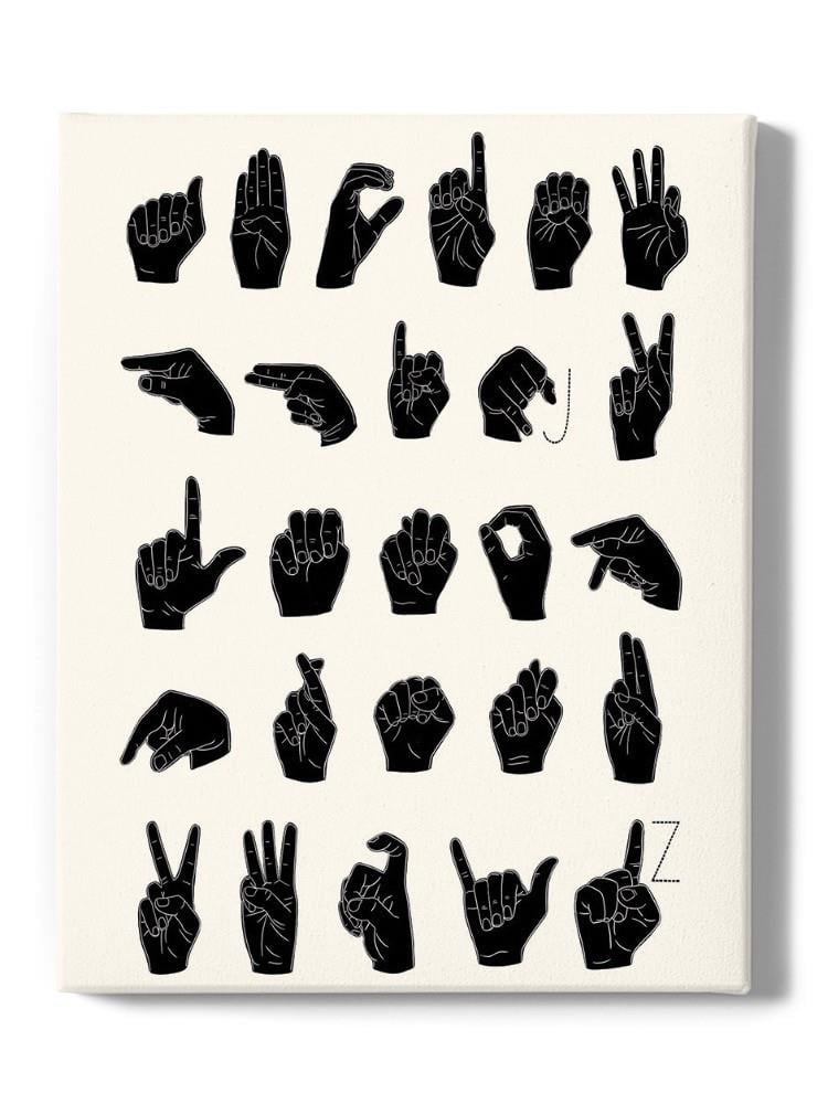 Sign Language I Wrapped Canvas -Emma Scarvey Designs, - Walmart.com