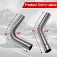 Universal 16-Pieces 3" OD Steel DIY Custom Exhaust Pipe Straight ...