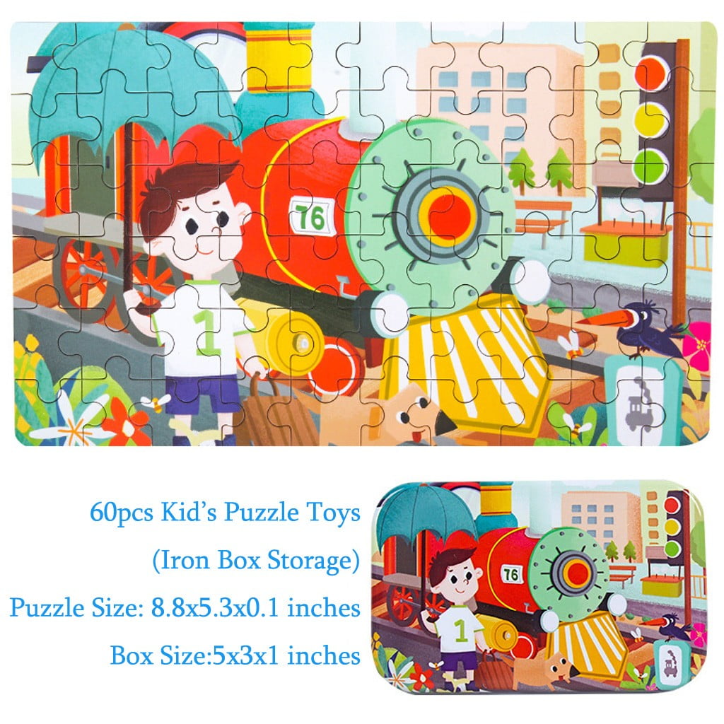 Click here for Egnmcr 60pcs Puzzles Wooden Puzzles Toddler Childr... prices