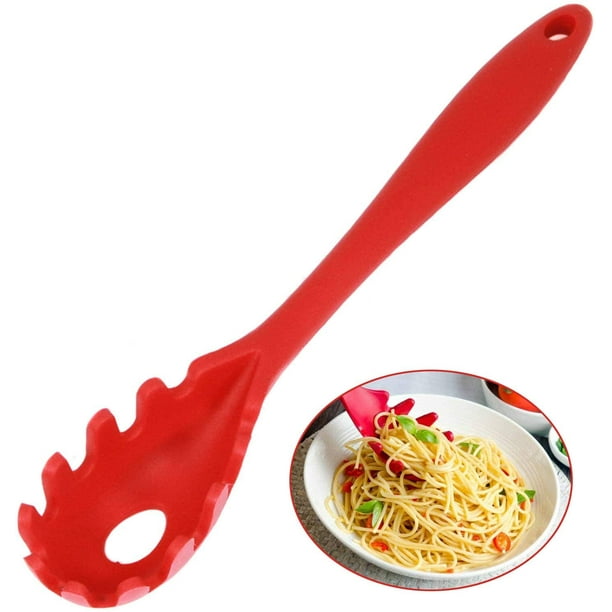 Silicone Pasta Fork,11Inch Spaghetti Spoon Pasta Fork,High Heat ...