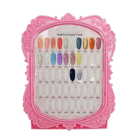 Nail Polish Gel Color Card Two Sided Display Board 48 Colors Nail Store ...