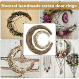 Moon Shape Rattan Wreath Handmade Vine Branch Wreath For Crafts Hanging ...