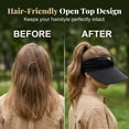 2 Pcs Women's UPF 50+ UV Protection Sun Visor Hat, Ponytail Cap, Wide ...