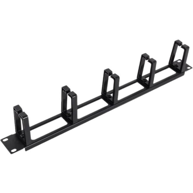 1U HORIZONTAL CABLE MANAGER BLACK WITH PLASTIC D-RINGS - Walmart.com