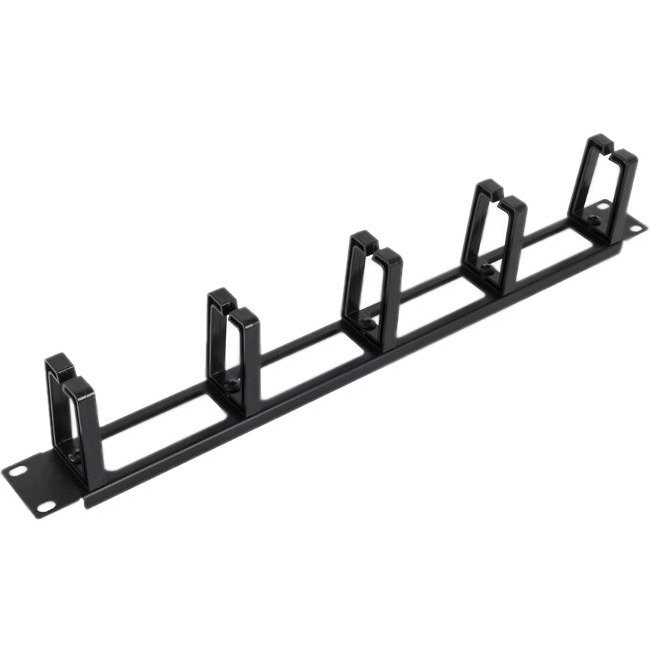 1U HORIZONTAL CABLE MANAGER BLACK WITH PLASTIC D-RINGS - Walmart.com ...
