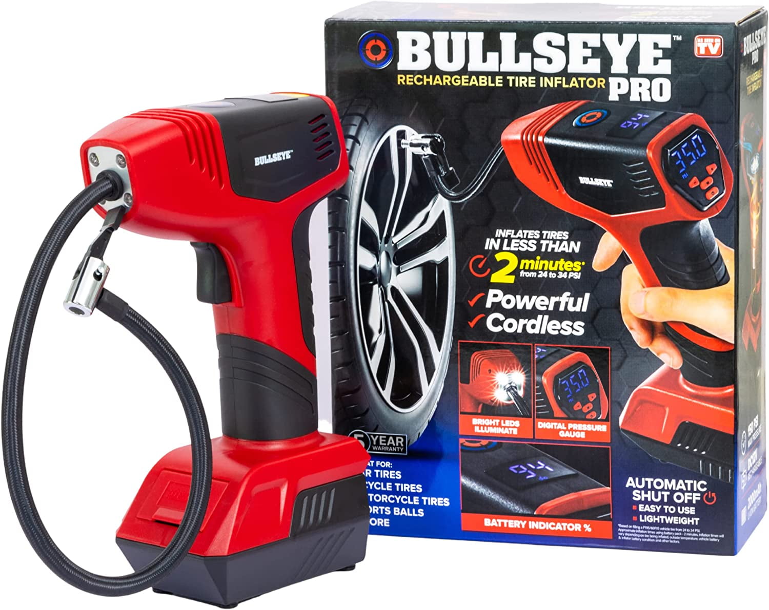 Bullseye Air Inflator Air Compressor Tire Inflator Car Auto Tire Pump ... Bullseye Air Inflator Air Compressor Tire Inflator Car Auto Tire Pump ...