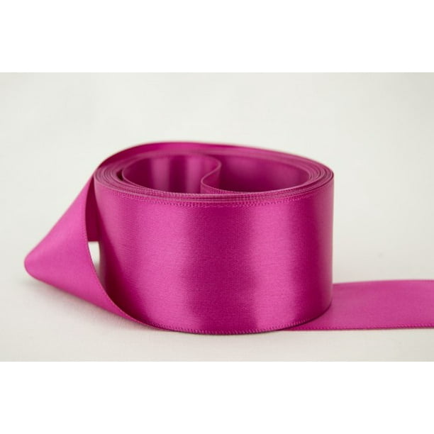 Ribbon Bazaar Double Faced Satin 1-1/2 inch Magenta 50 yards 100% ...