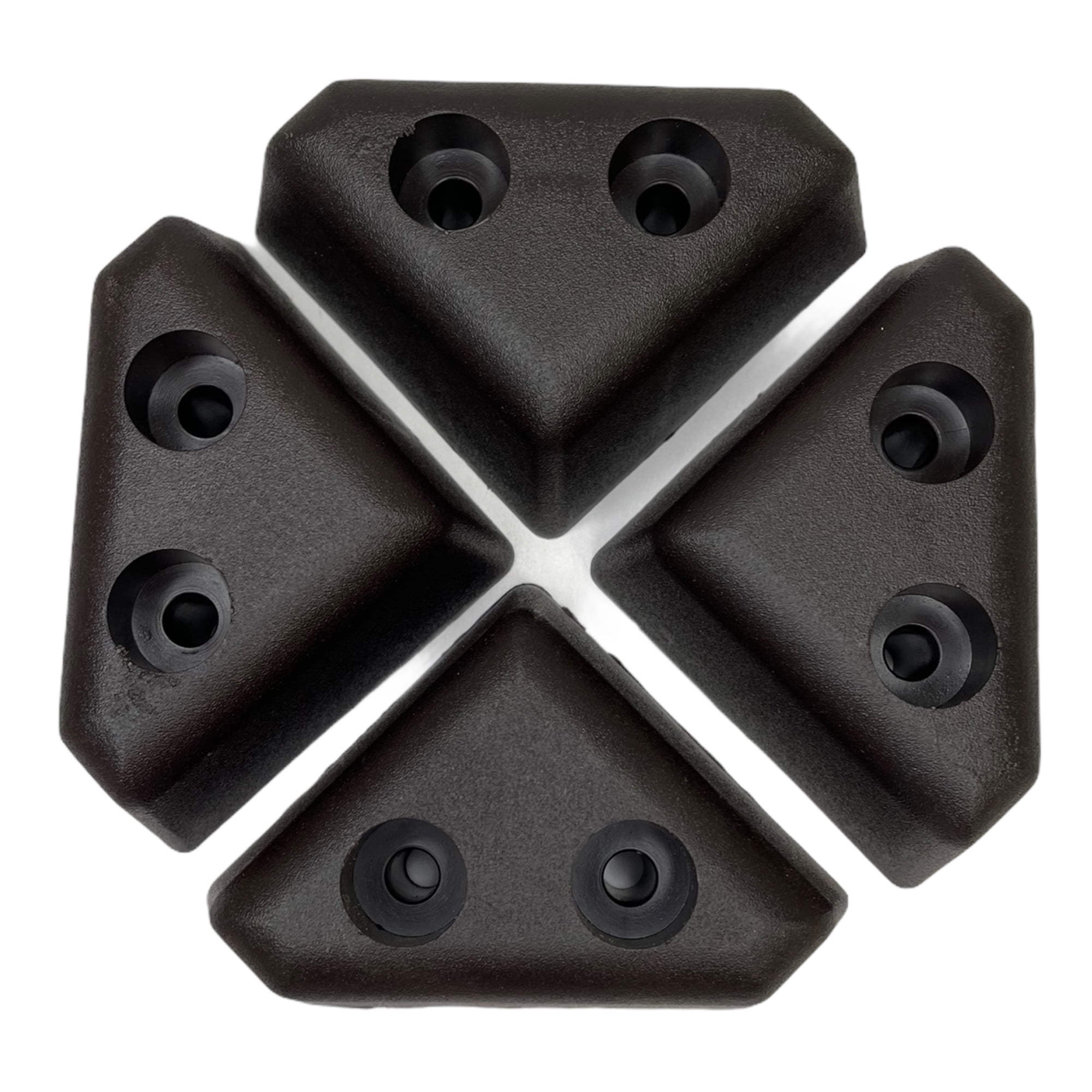 ProFurnitureParts 1.25′ Tall Triangle Corner Sofa Legs, Dark Brown ...