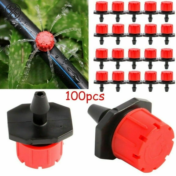 Luxtrada 50pcs 360° Adjustable Water Flow Irrigation Drippers Stake ...
