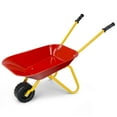 Gymax Kids Metal Wheelbarrow Children's Size Ourdoor Garden Backyard ...