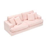 79.3" Corduroy Modular Couch, Corduroy Sofa with 4 Matching Toss ...