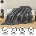 1pc Throw Blanket for Bed - 250GSM Soft & Warm Fluffy Blanket ...