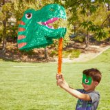 Large Green Dino Pinata Set, Includes Stick & Blindfold, for Kids ...