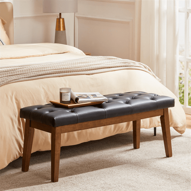Huimo Bedroom Bench End Of Bed Upholstered Dining Bench For Kitchen