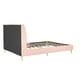 Novogratz Her Majesty Tufted Upholstered Bed Frame, Queen, Pink Linen ...