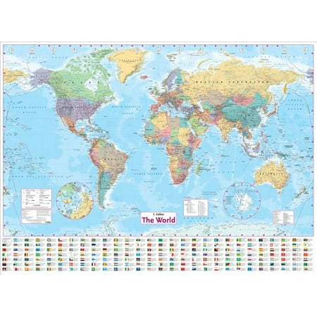 Laminated Map Of The World - Map