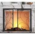 Fireplace Screen with Doors, Handcrafted Solid Steel, Heavy Duty Metal ...