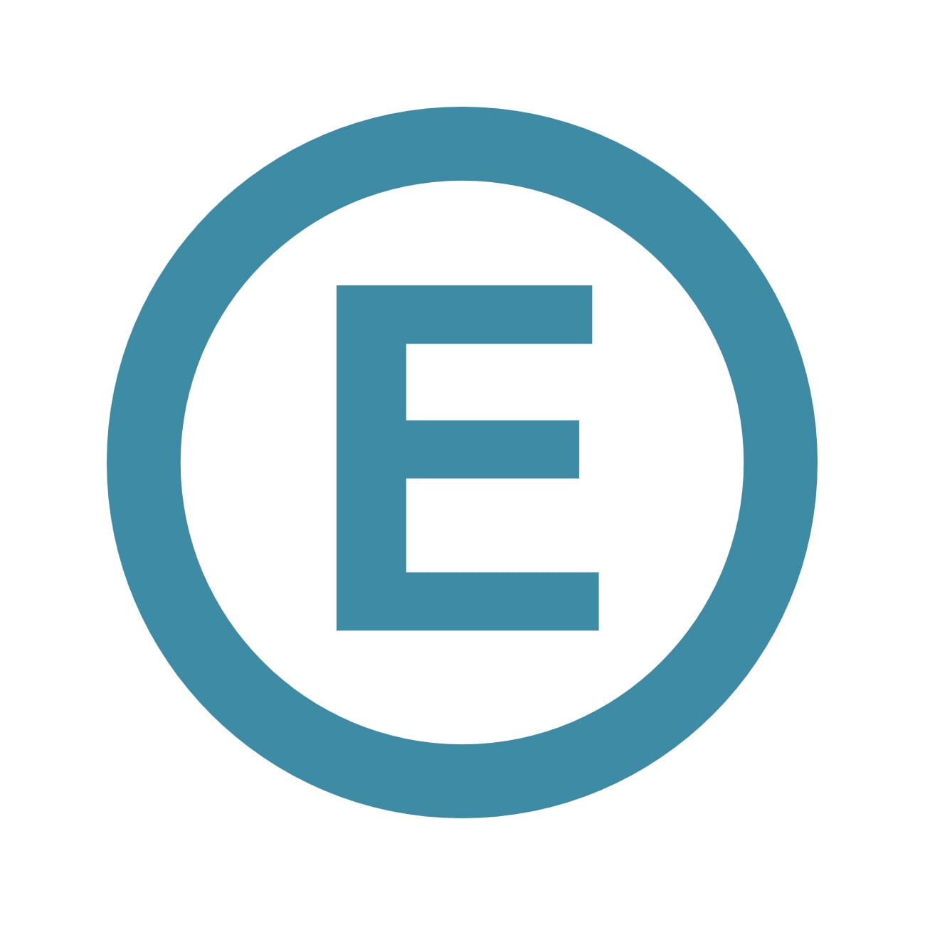 E Sticker Decal Die Cut - Self Adhesive Vinyl - Weatherproof - Made in ...