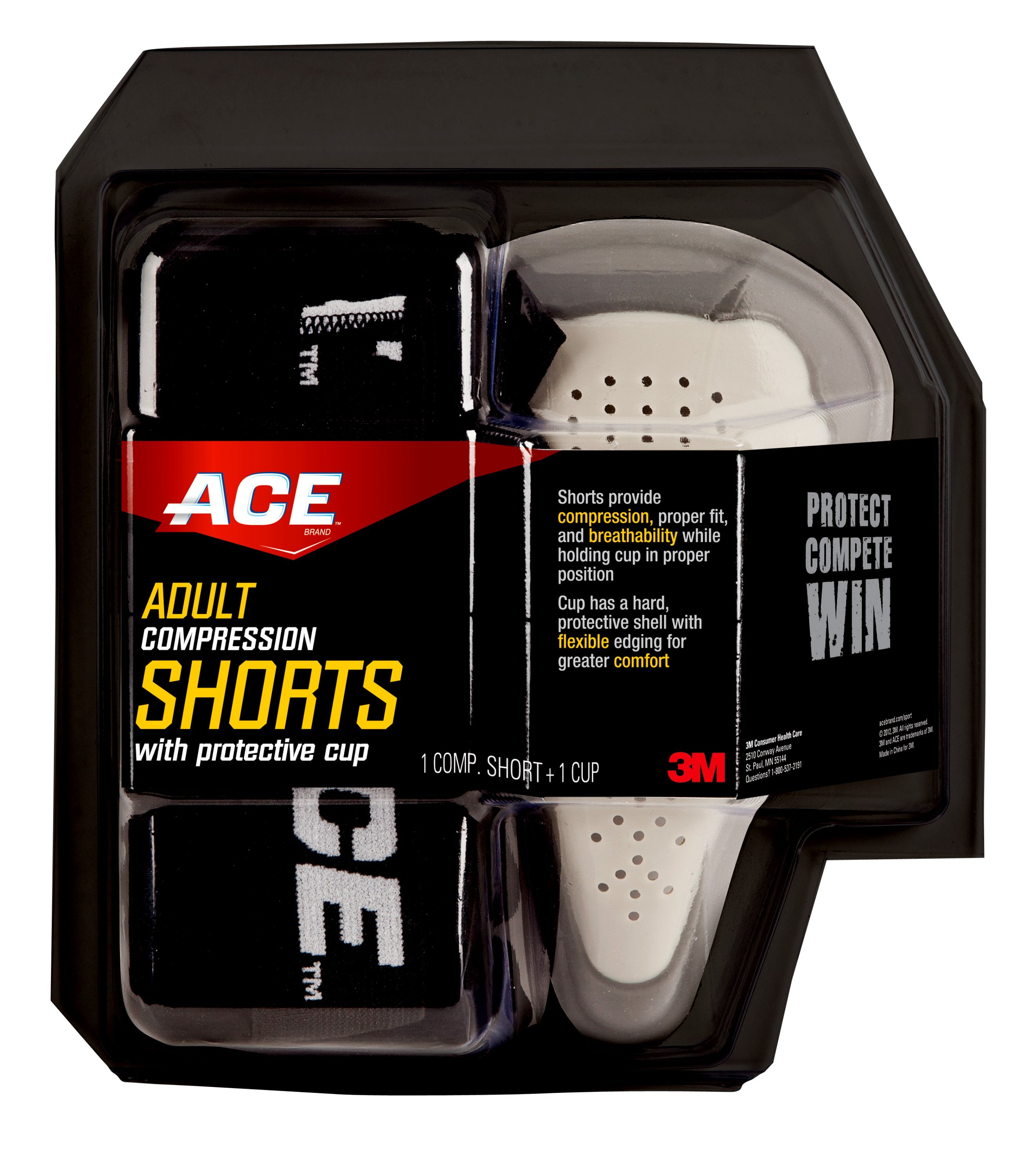 ACE Brand Compression Shorts and Cup, Adult L/XL - Walmart.com