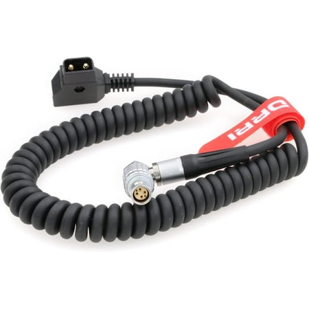 Right Angle Female 1B 6 Pin Red Scarlet & Epic D-Tap Power Coiled Cable ...