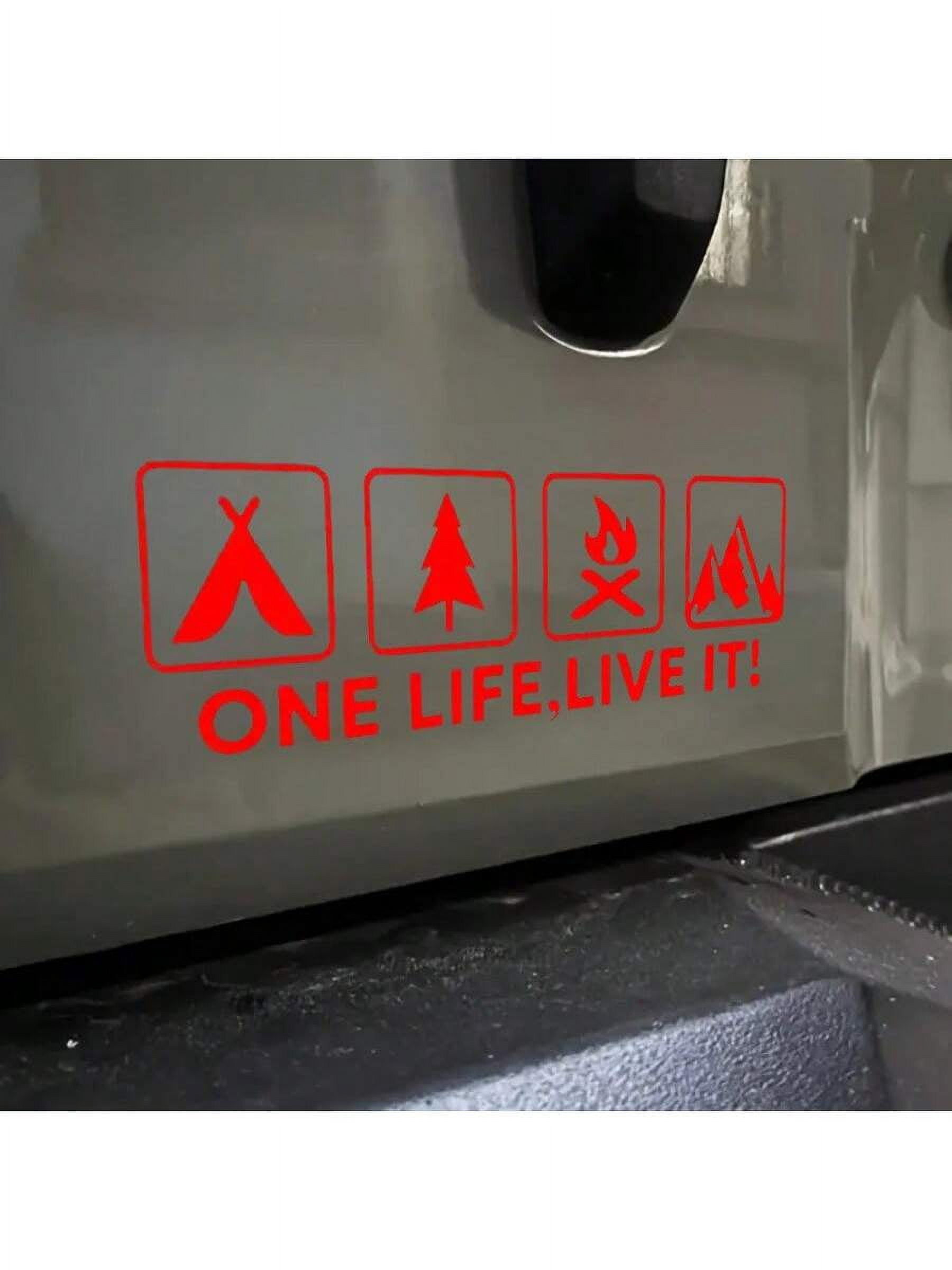 1pc One Life Live It Camping Outdoor Enthusiast Car Sticker Wild ...