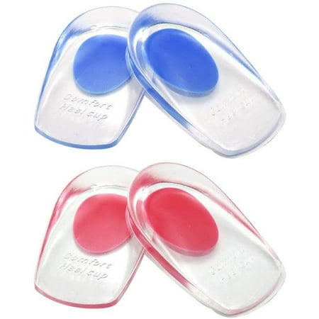 2 Pairs Heel Cups,Medical Grade Shoe Inserts Silicone Heel Cup Pads for ...