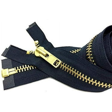 Zipperstop Wholesale YKK- Extra Heavy Duty Jacket Zipper YKK #10 Brass- Metal Teeth Separating ...